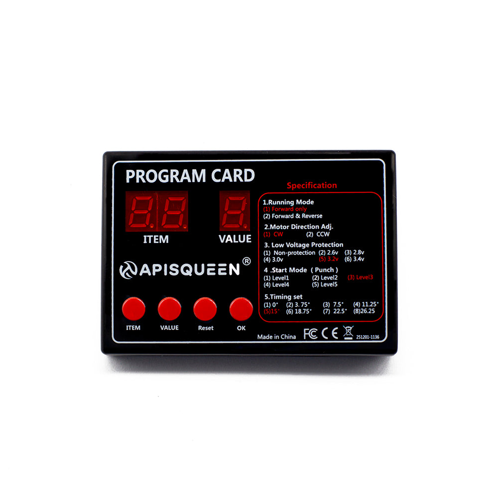 APISQUEEN O'Hara Series Boat ESC Parameter Programming Card ...