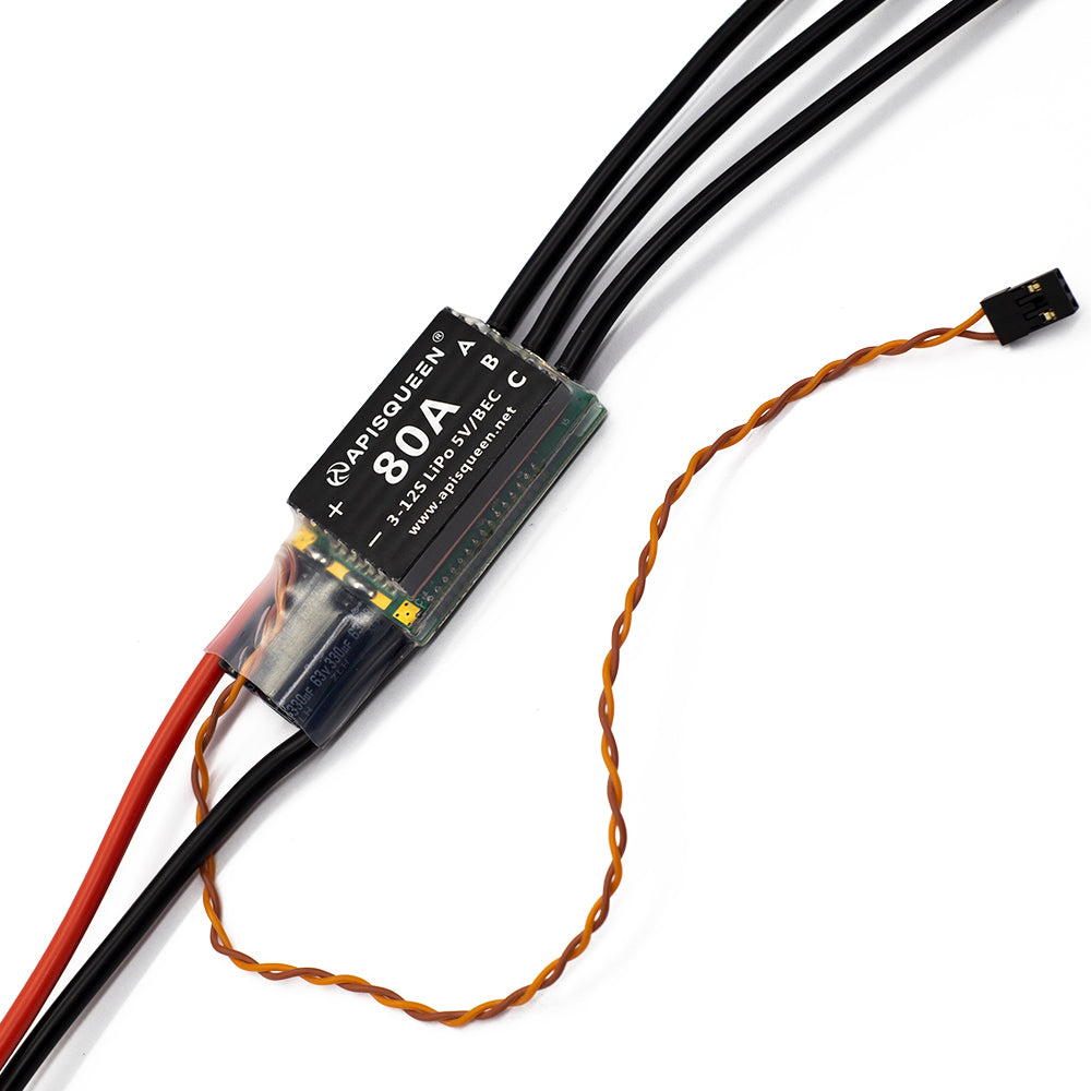 APISQUEEN high-voltage 12-50.4V one-way/two-way control 80A ESC, suppo ...