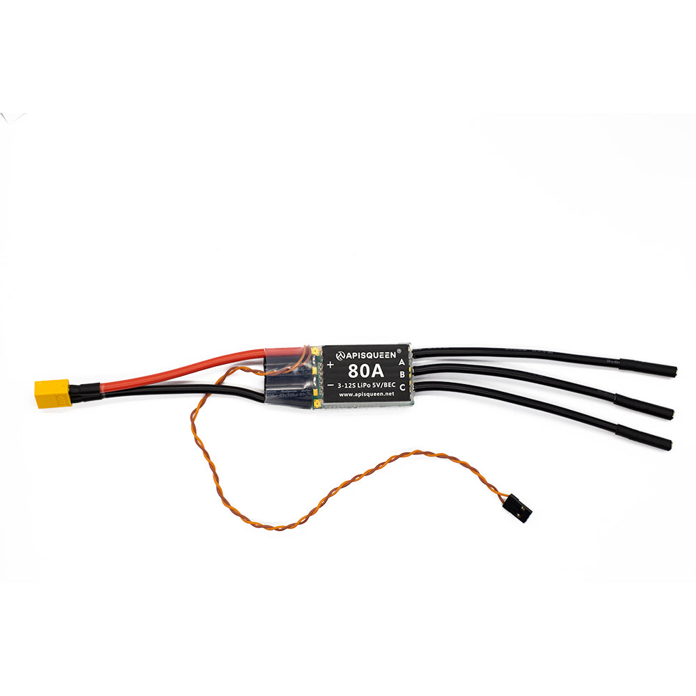 APISQUEEN high-voltage 12-50.4V one-way/two-way control 80A ESC, suppo ...