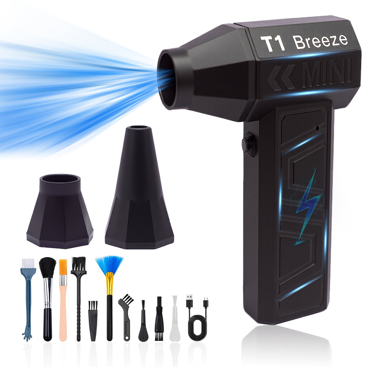 APISQUEEN T1 Mini Turbo Fan 105000RPM Manyetik Çift Hava Çıkışı Yapıla ...