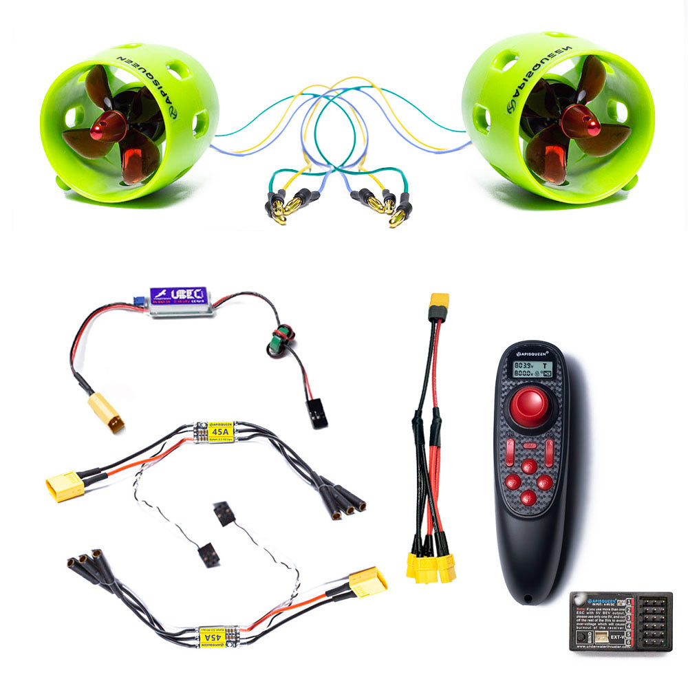 APISQUEEN 2Kg Thrust U01 Tow Set Brushless Underwater Thruster ...